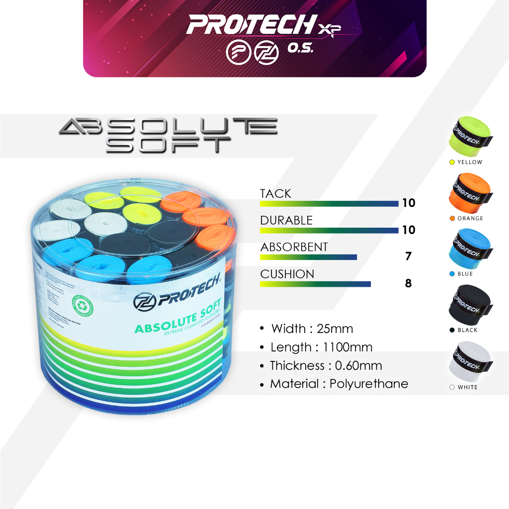 PROTECH Overgrip Absolute Soft (1pc) | Shopee Malaysia