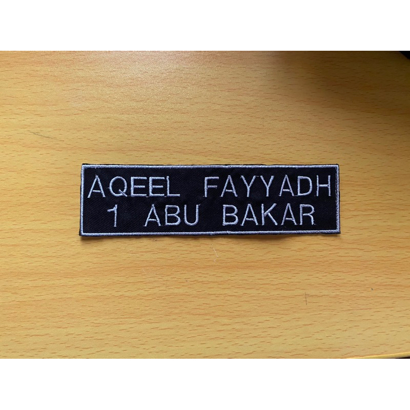 NAMETAG BESAR / NAMETAG CUSTOM SIZE / SESUAI UNTUK BEG / IRON ON ATAU ...