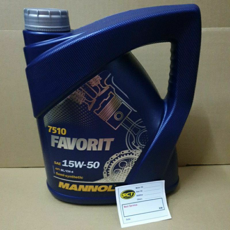 mannol Favorit *Offer* 15w-50 100% original Semi Synthetic 4-Liter 10000km Engine Oil | Shopee ...