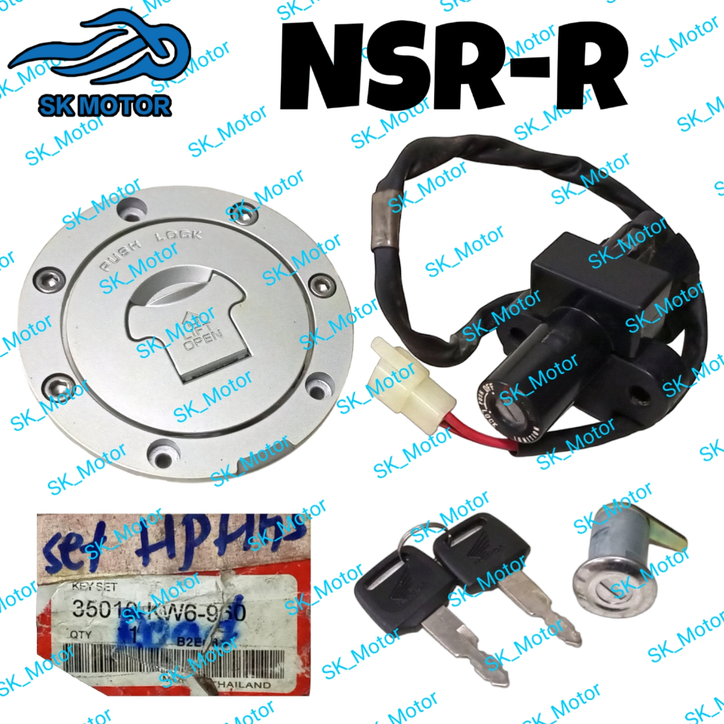 Honda NSR-R / NSRR / NSR 150 RR (2 Wire) Original Ignition Main Switch / Key Set / Suis Kunci ...