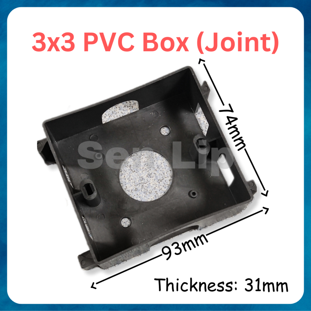 3x3(Joint), 3x6, 3x7, 3x10 PVC Conceal Box / Black Box / Switch Socket ...