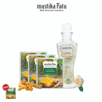 Mustika Ratu Air Sari Mawar Putih + 3 pack Peeling Mundisari (FREE 1 ...
