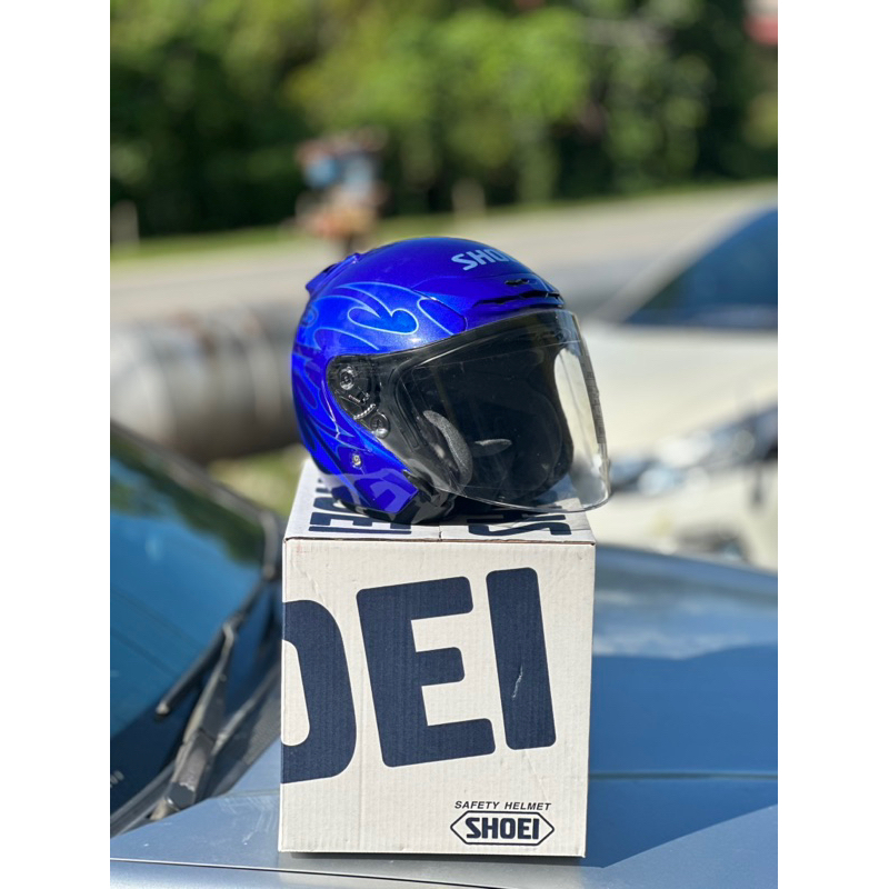 HELMET SHOEI JFORCE2 JACK BIRU PREMIUM | Shopee Malaysia