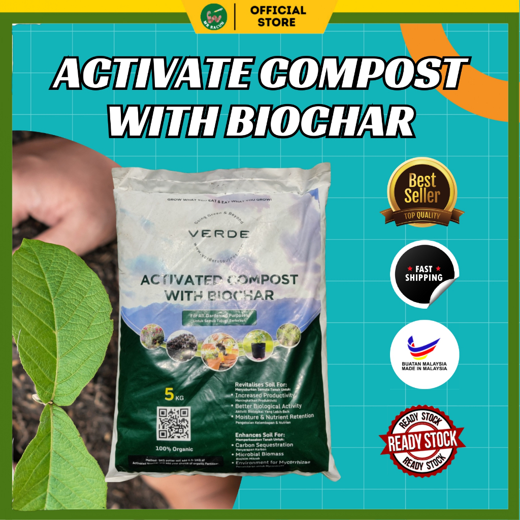 Activate Compost With Biochar 5KG Tanah Tanaman Soil media baja ...