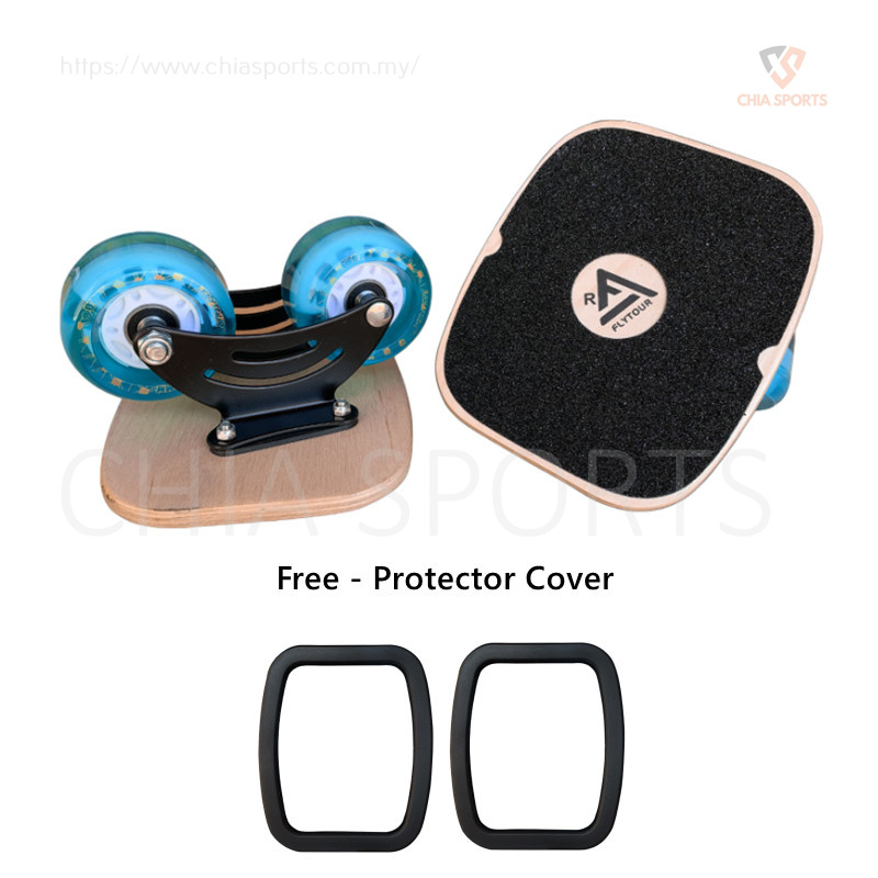 Wooden Freeline Skate Flashing Wheels Drift Board Split Deck Skateboard ...