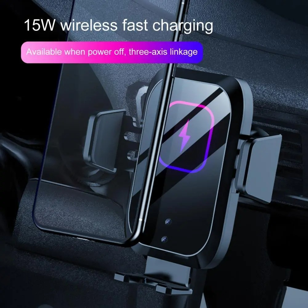 Phone Holder Dashboard Wireless Car Charger Fast Charging Fon Stand USB ...