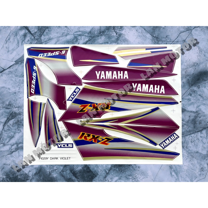 RXZ 7 MORITAKA STICKER DARK VIOLET/MATURE RED/DEEP BLUE/RACY GREEN ...