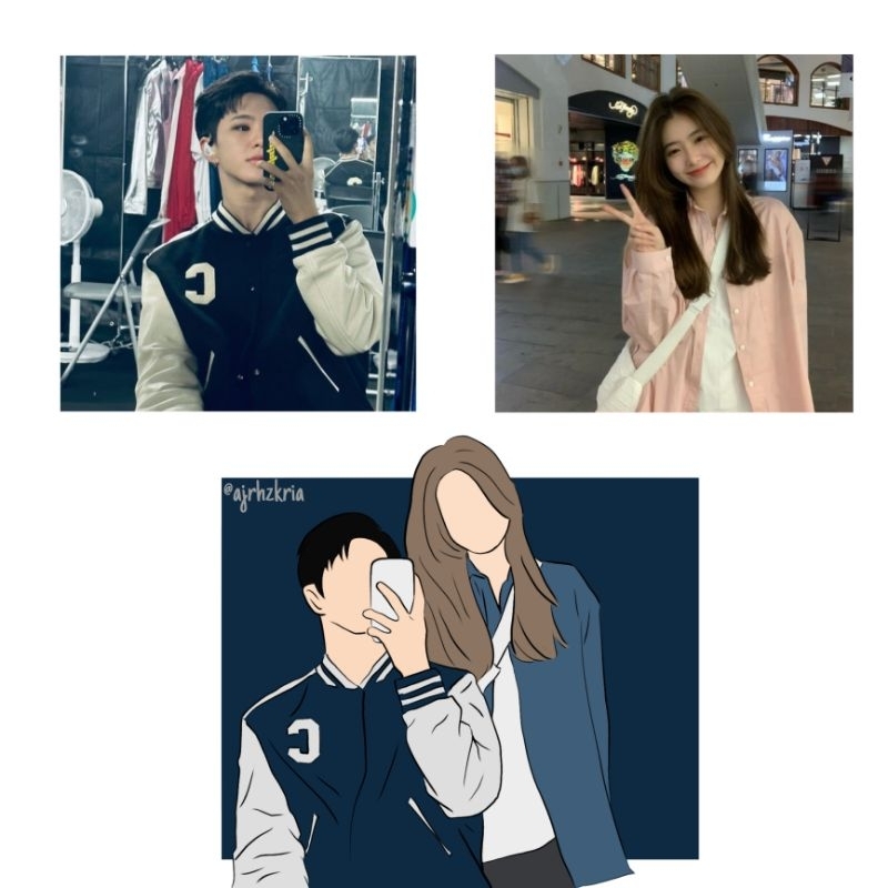 Combine drawing art (2 pic in 1) | Shopee Malaysia