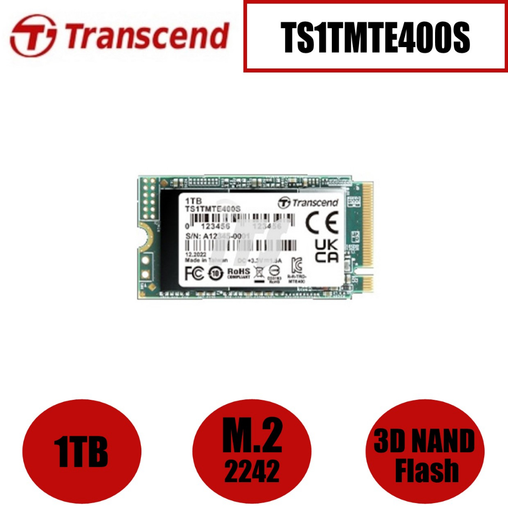 Transcend PCIe M.2 2242 SSD MTE400S (512GB/1TB) | Shopee Malaysia