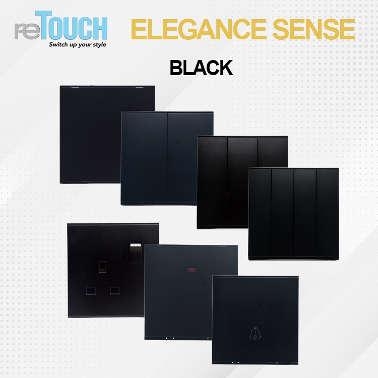 RETOUCH Elegance Sense's BLACK Series [SIRIM] 13A Switch Socket Outlet ...