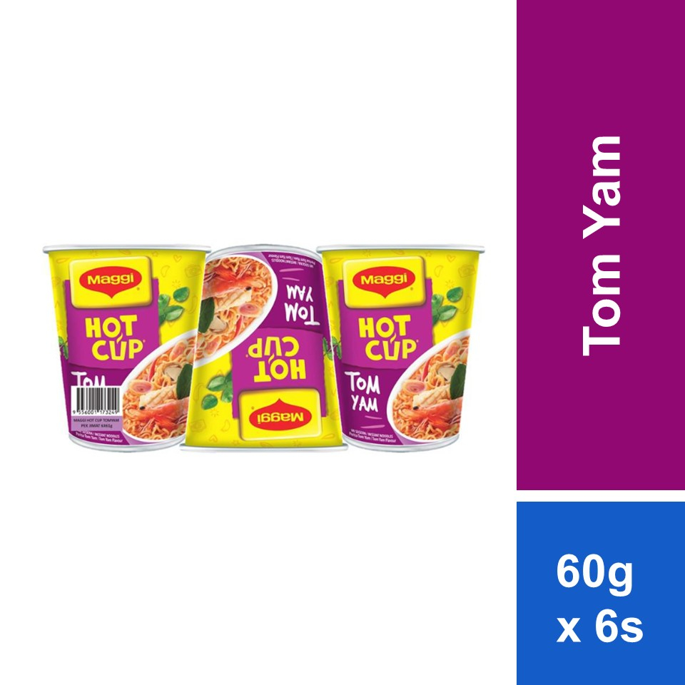 MAGGI Hot Cup Tom Yam 60g x 6 Cups (Halal) | Shopee Malaysia