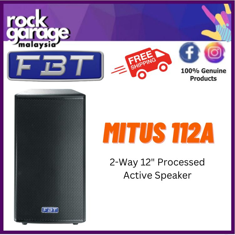 FBT MITUS 112A 2-Way 12" Processed Active Speaker ( MITUS-112A ...