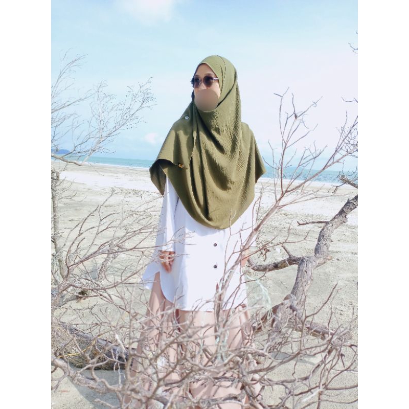 Instant Shawl 2 Muka Cey Crepe Labuh Ironless [Bidang 50"/55"] | Shopee ...