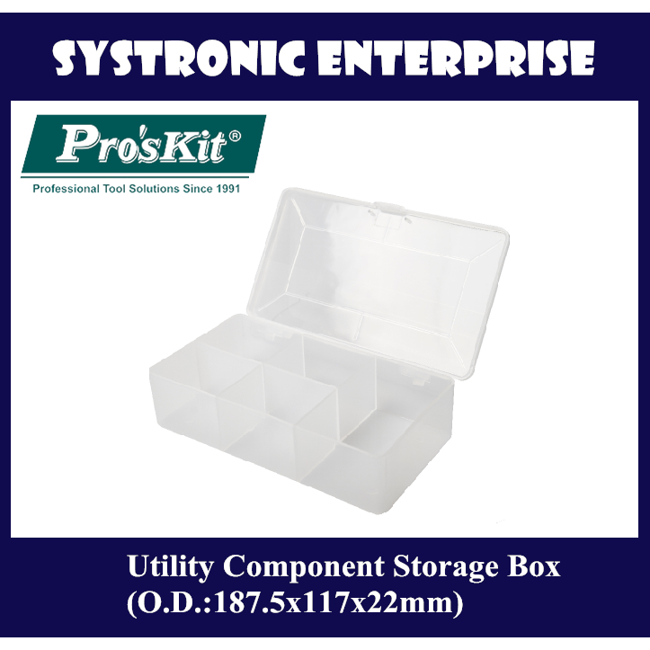 Pro'skit SB-1912 Utility Component Storage Box (O.D.:187.5x117x22mm ...