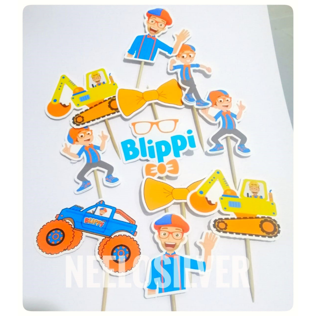 Blippi Cup Cake Topper Set | Shopee Malaysia