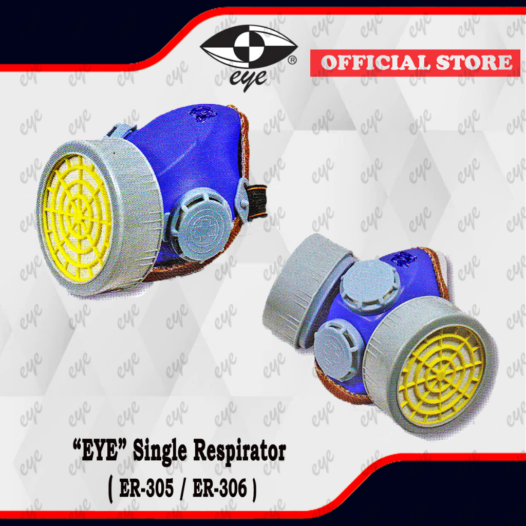 [ EYE ] 305 Single or 306 Double Cartridge Respirator / Chemical Mask ...