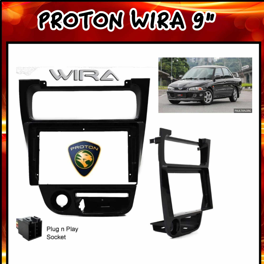 Proton Wira Android Casing 9 Inch UV BLACK/CARBON/TOP CASING | Shopee ...