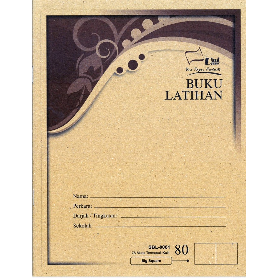 Uni Exercise Book F5 Big Square (80 Pages) | Shopee Malaysia