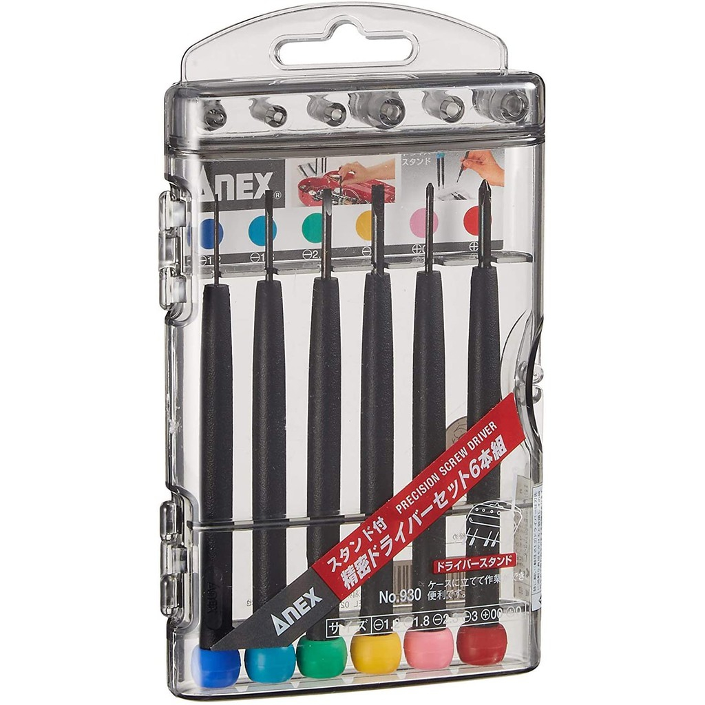 ANEX JAPAN 930 6pcs PRECISION SCREWDRIVER SET (MADE IN JAPAN) | Shopee ...
