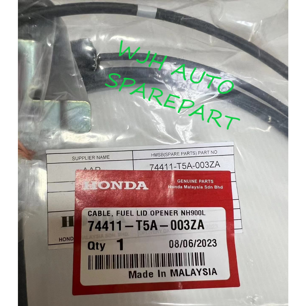 [Supeapātsu] HONDA Jazz T5A GK5 FUEL LID CABLE ORIGINAL 74411-T5A-003ZA ( Come With front Bonnet ...