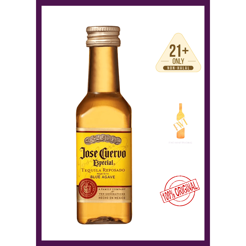 JOSE CUERVO Especial Gold Tequila Miniature 5cl, 38% PET BTL | Shopee ...
