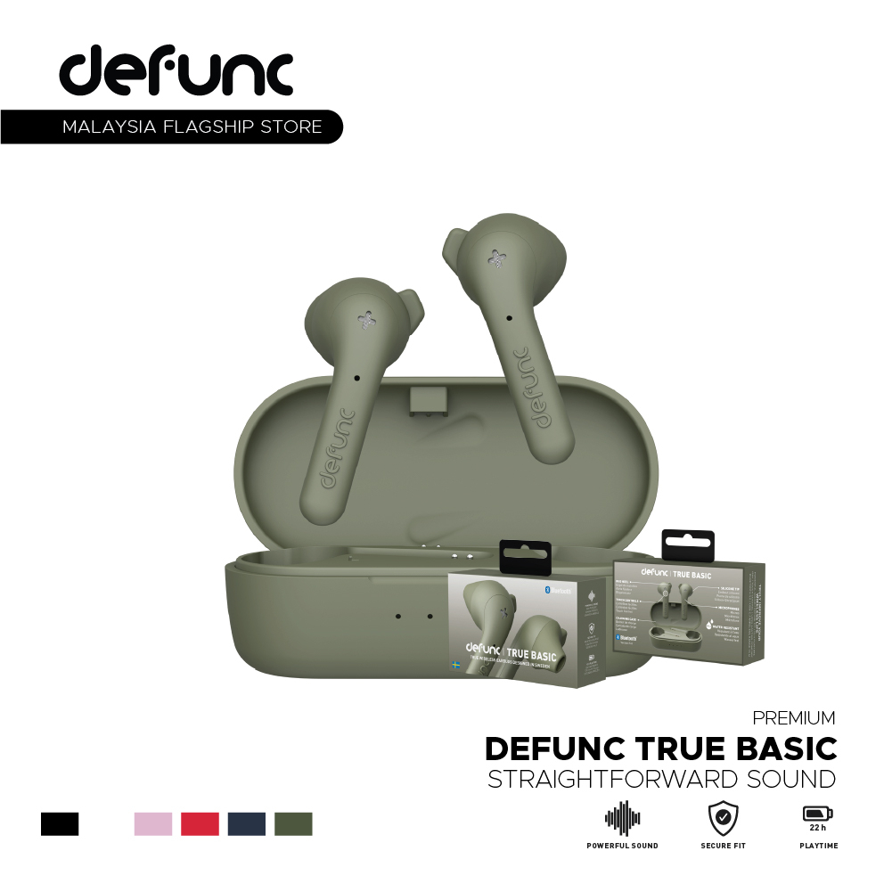 DEFUNC True Basic Wireless Earbuds With Charging Case | Bluetooth and ...