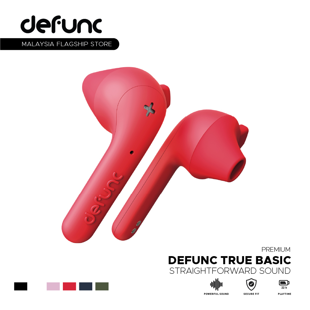 DEFUNC True Basic Wireless Earbuds With Charging Case | Bluetooth and Touch Control ...