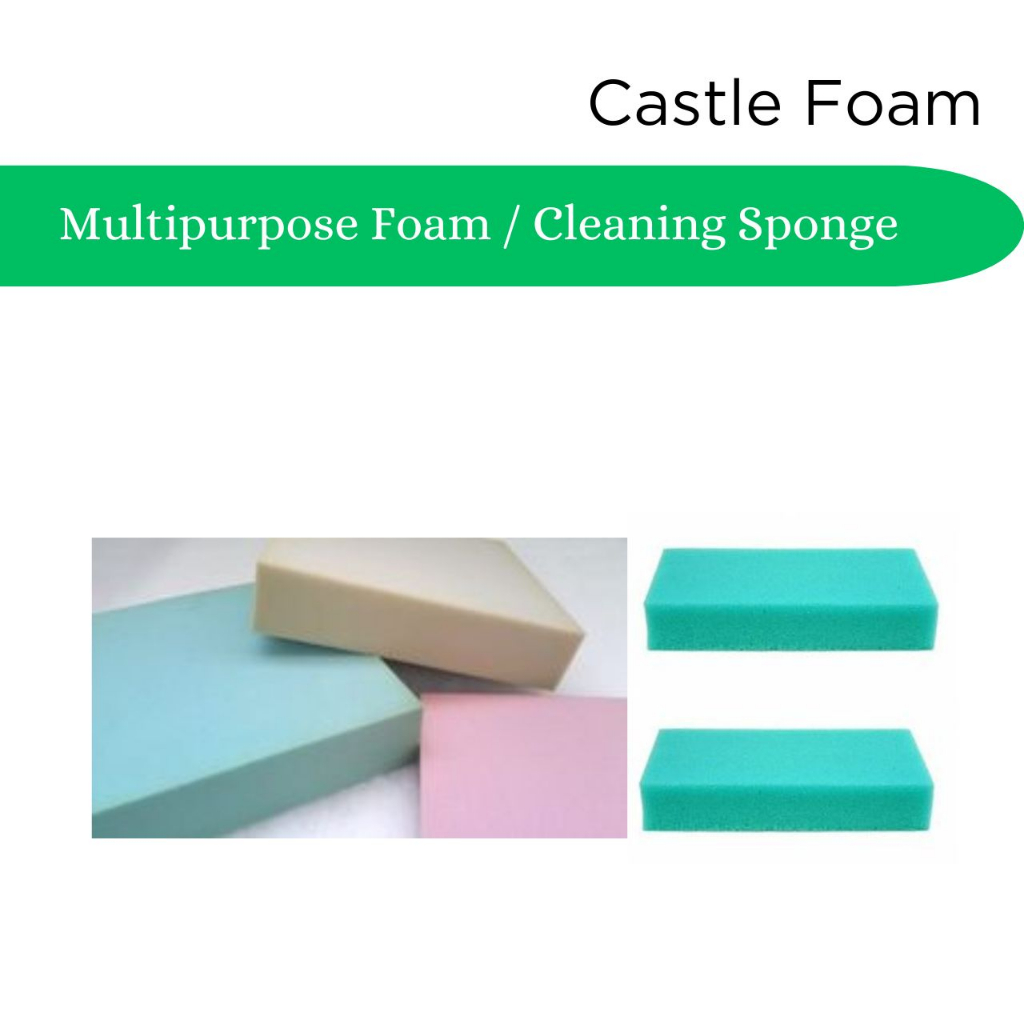 Castle Foam (12 Pcs/Set) High Density Sponge For Kitchen Dish Wash,Car ...