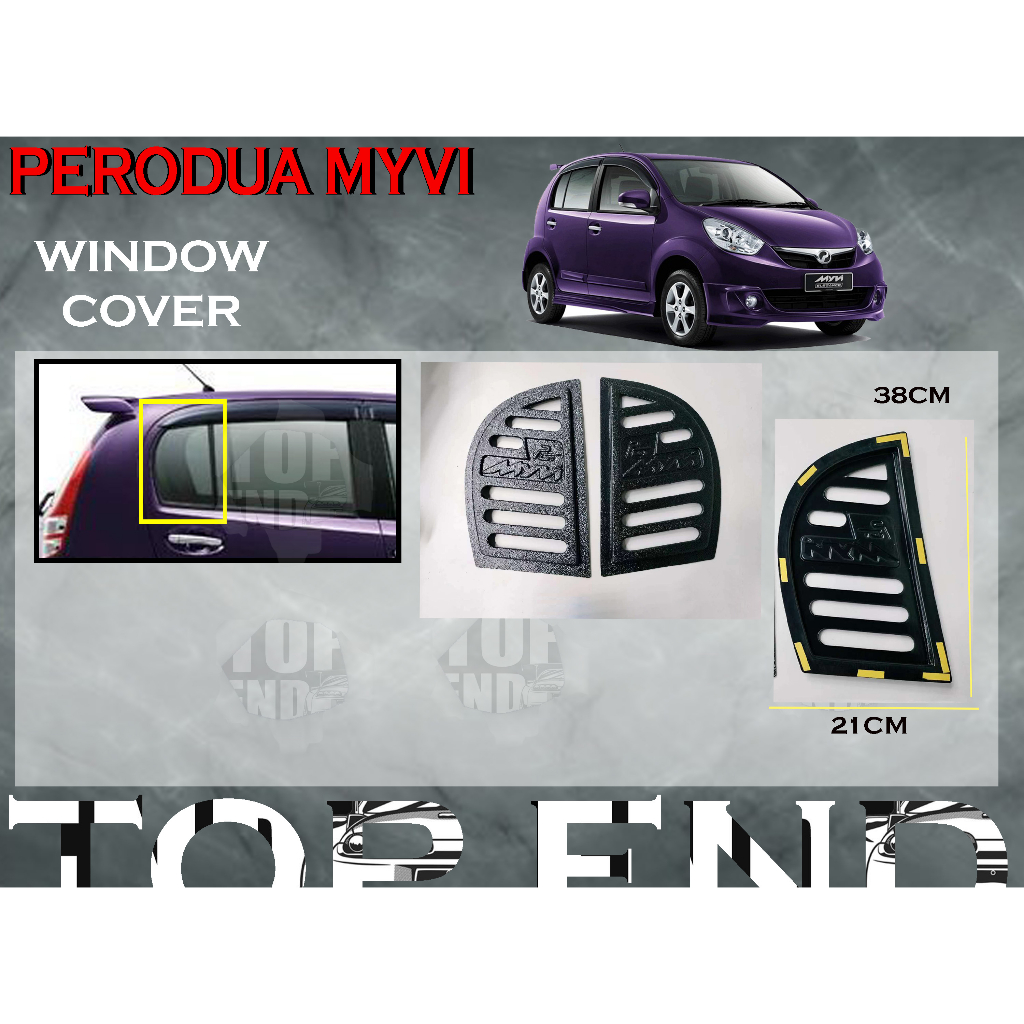 PERODUA MYVI ELEGANCE REAR WINDOW COVER BELAKANG CERMIN COVER CAR ...