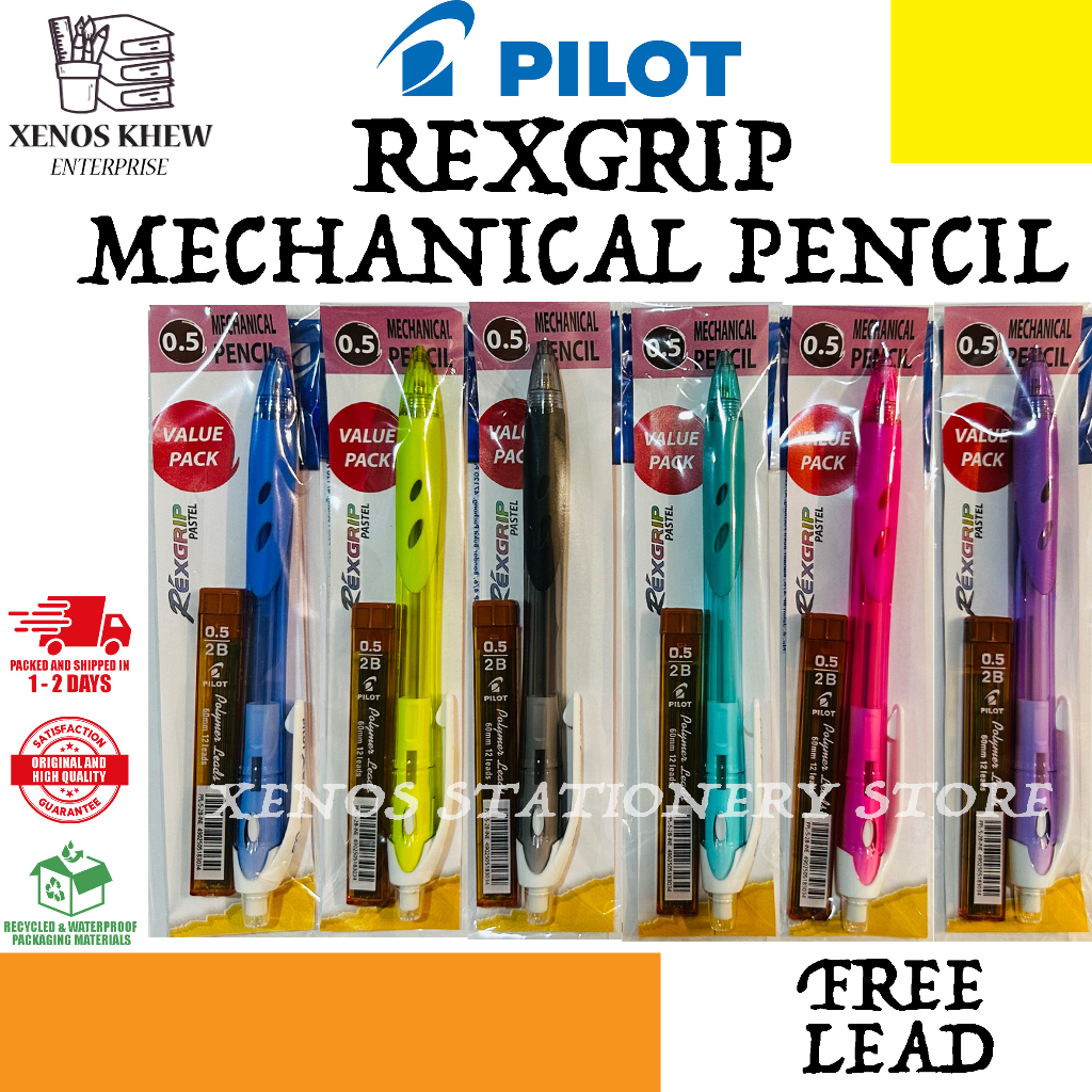 PILOT REXGRIP MECHANICAL PENCIL [ 12 PCS ] (READY STOCK) | Shopee Malaysia