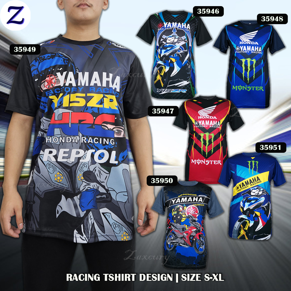 Unisex Baju Jersey Yamaha / Honda Racing Design Printed, Motorbike ...