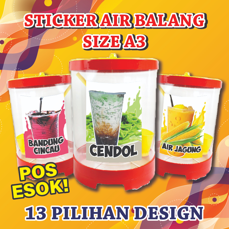 🔥 MURAH 🔥 STICKER AIR BALANG SAIZ A3 | AIR BALANG PASAR MALAM | Shopee ...