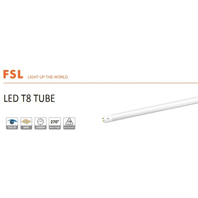 FSL LED T8 TUBE 1.5M 22W 6500K**1YEAR WARRANTY ** | Shopee Malaysia