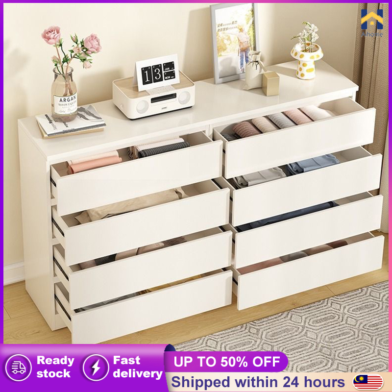 Aihome Chest Drawer 4 LAYER STORAGE Wardrobe Almari Baju Almari Pakaian ...