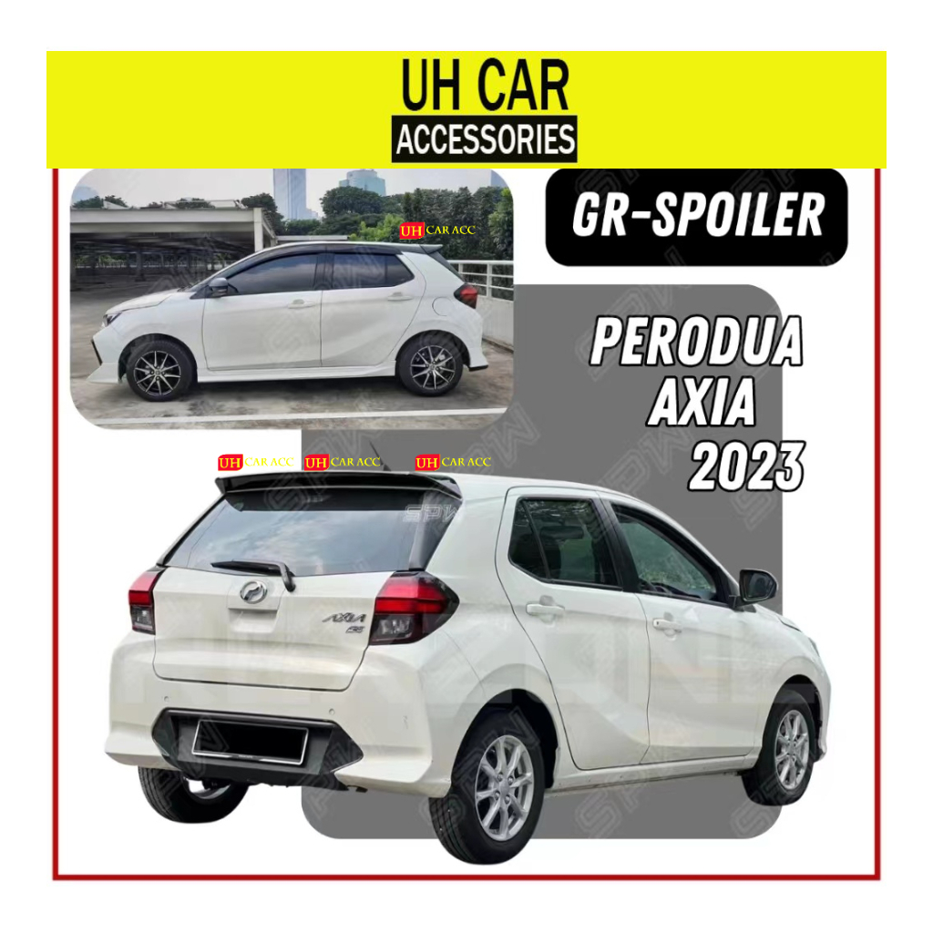 Perodua Axia 2023 GR Spoiler (ABS) Rear Spoiler Wing Lip Top Spoiler ...