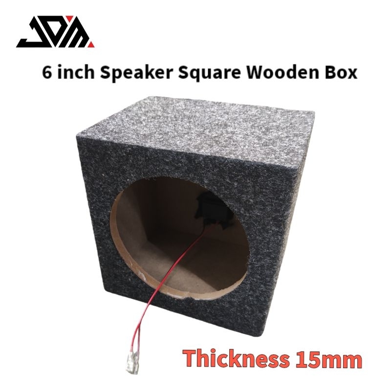 [ READY STOCK ] 6 INCH Speaker Square Wooden Box Car Audio Modification ...