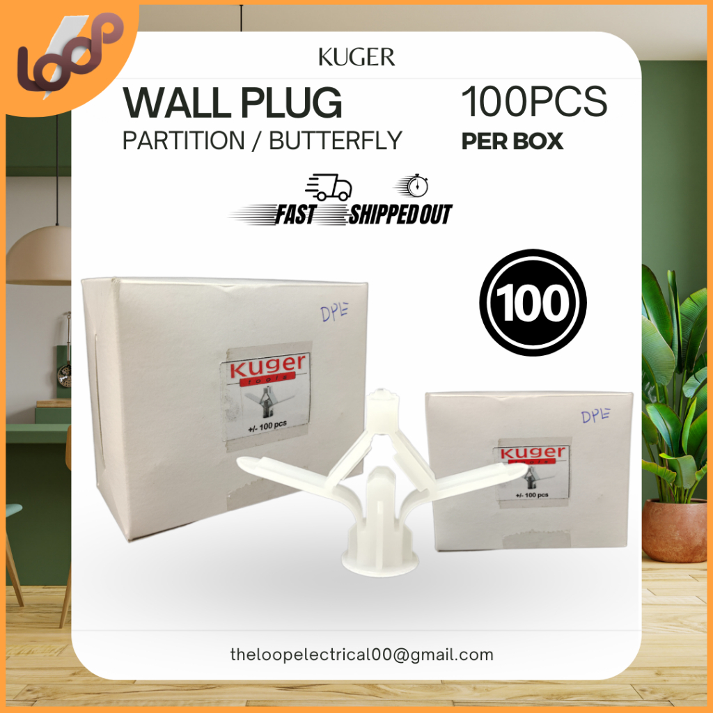 [READY STOCK] PARTITION (BUTTERFLY) WALL PLUG / PLUG DINDING PARTITION ...