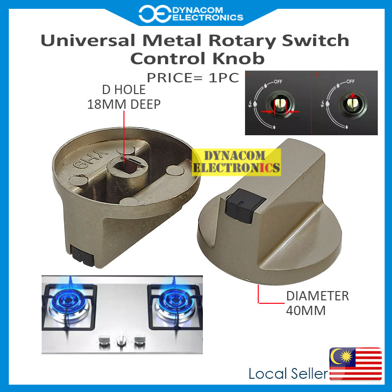1PC Universal Metal Rotary Switch Control Knob for Kitchen Cooker Gas ...