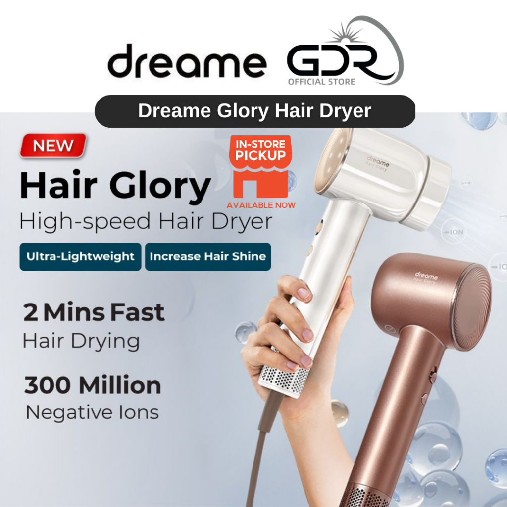 Dreame Glory Hair Dryer with Perfume Essence Nozzle Ionic Rose Gold ...