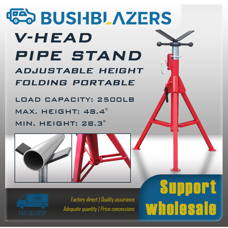 【BUSHBLAZERS】Pipe Stand V Head Adjustable Height Folding Portable ...