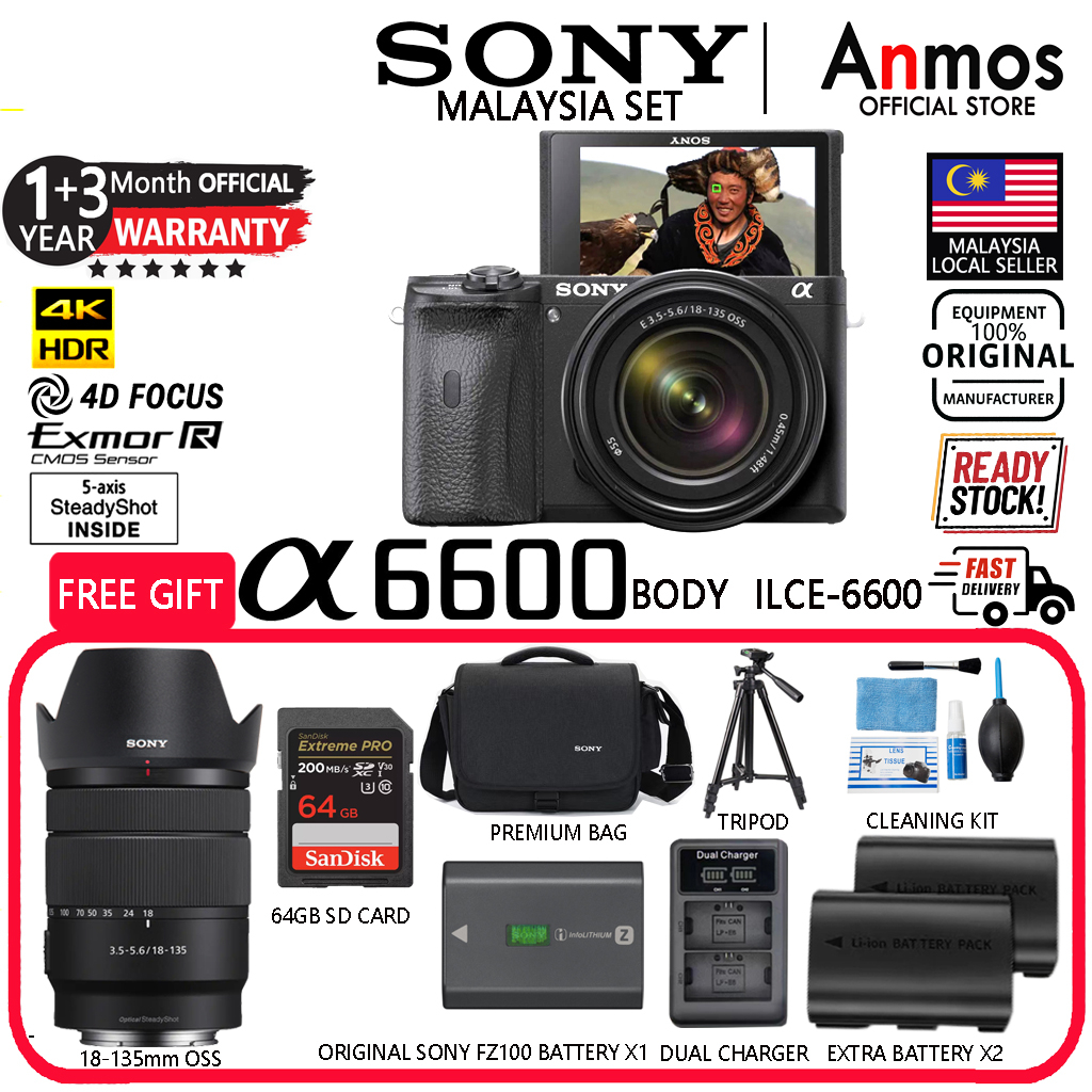 Sony Alpha A6600 Body & 18-135mm Mirrorless Lens Digital Camera | Sony Malaysia Warranty ...