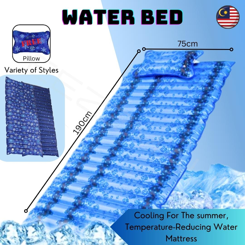 【READY STOCK】Summer Cooling Water Bed with Water/Air Mattress, Ice ...
