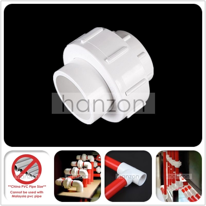 Lesso PVC Pipe (Union) (20mm/25mm/32mm/40mm/50mm) Aquarium Water Pump ...