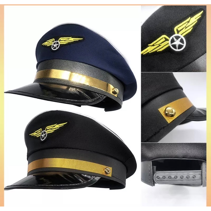 [DARI SELANGOR] TOPI JURUTERBANG Pilot Cap Hat Juruterbang Captain Cap ...