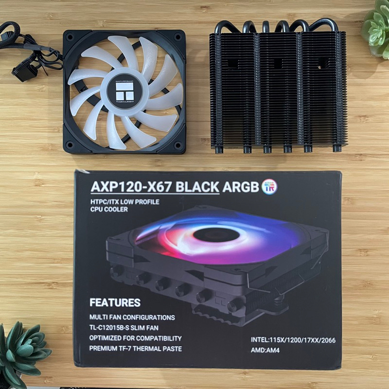 Thermalright AXP120-X67 ARGB HTPC/ITX Low Profile CPU Cooler Black ...