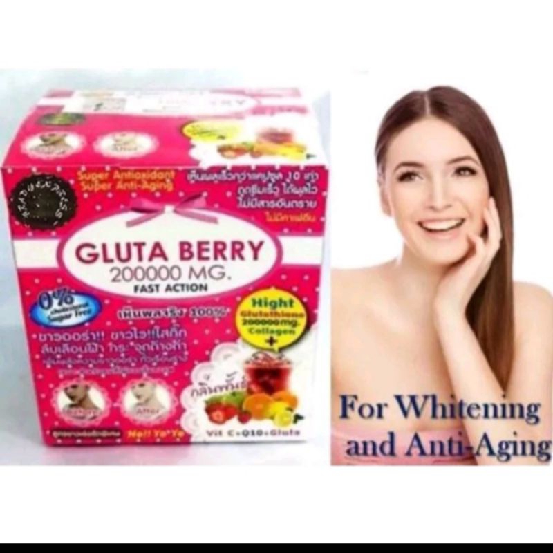 💯% gluta berry 200000mg glutahione powder drink | Shopee Malaysia