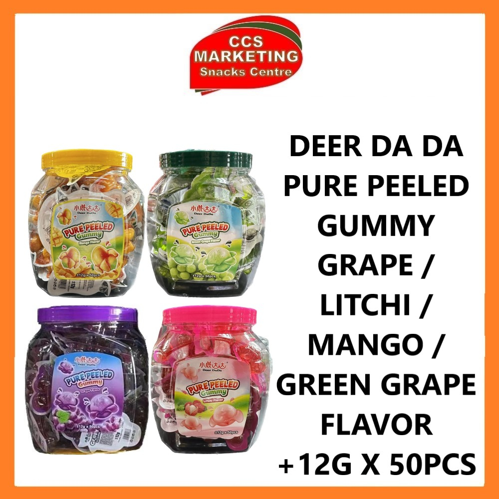 CCS Deer Da Da Pure Peeled Gummy Grape / Litchi / Mango / Green Grape ...