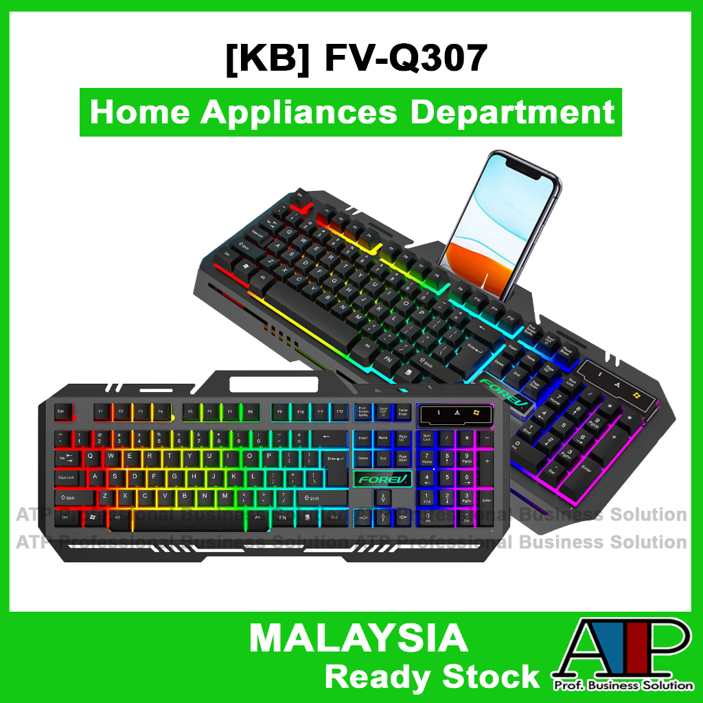 IT🖥️ Forev FV-Q307 Wired Keyboard Silent Button Wired Gaming Keyboard ...