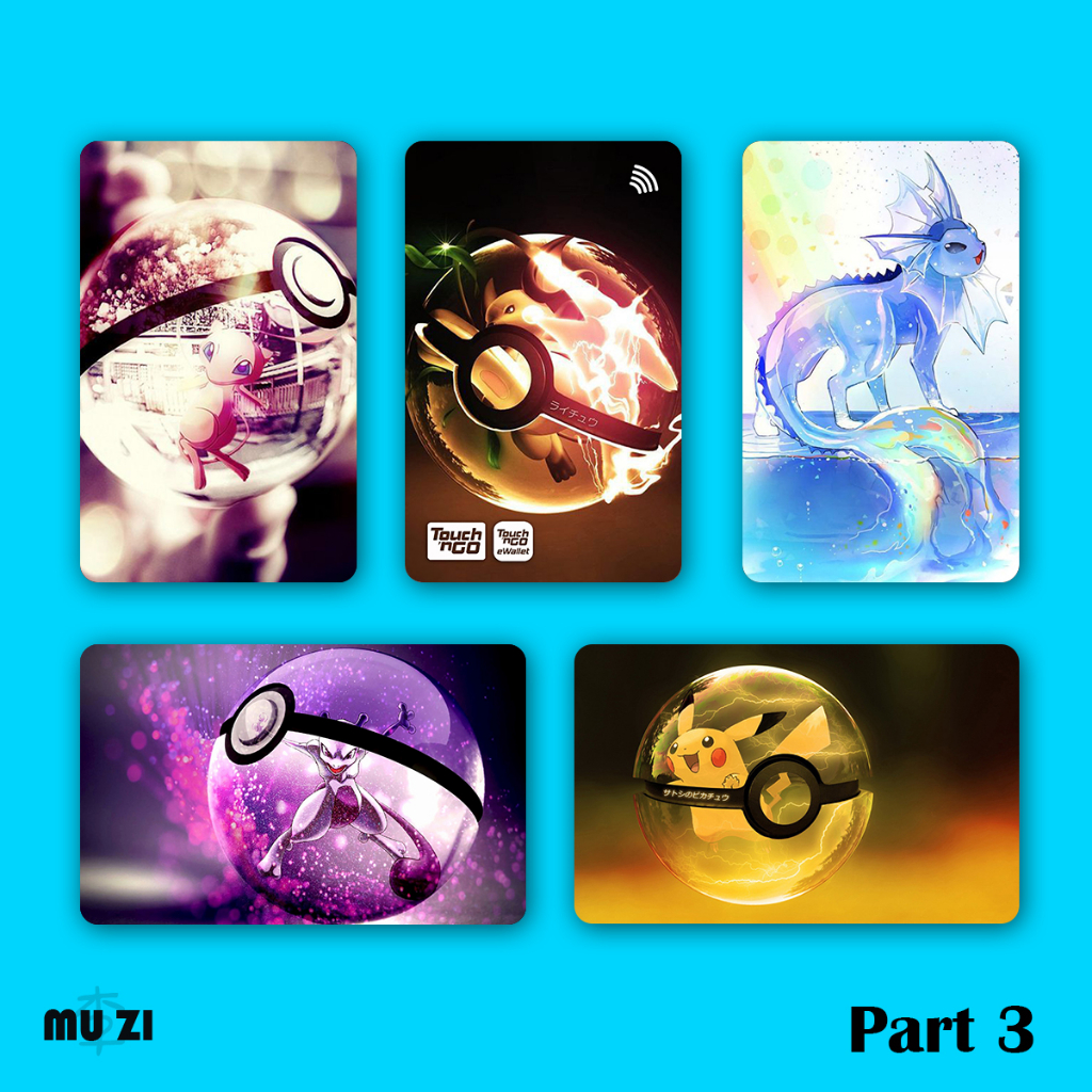 Pokemon TnG Card STICKER NFC STICKER Waterproof Thick Hard Material ...