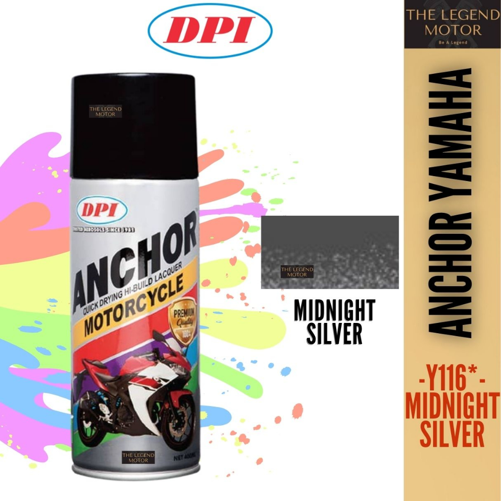 ANCHOR YAMAHA Spray Can Tin Cat Paint 400ML Y116 Midnight Silver Sprey ...